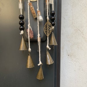 Log Color Witch Bell, Witch Bell, Hanging Wind Bell, Log Wreath With ...