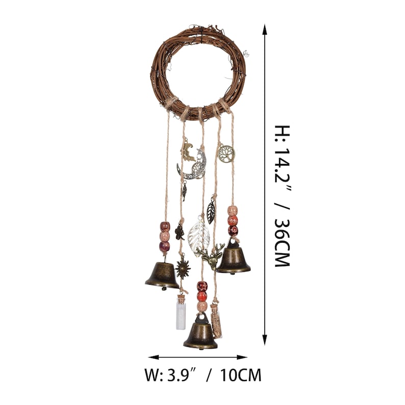 Witch Bells Wreath, Witch Bells for Door, Witch Bells Wind Chime, Door ...