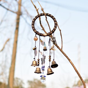 Evil Eye Bell With Lace Ribbon, Witch's Bells for Protection, Wind ...