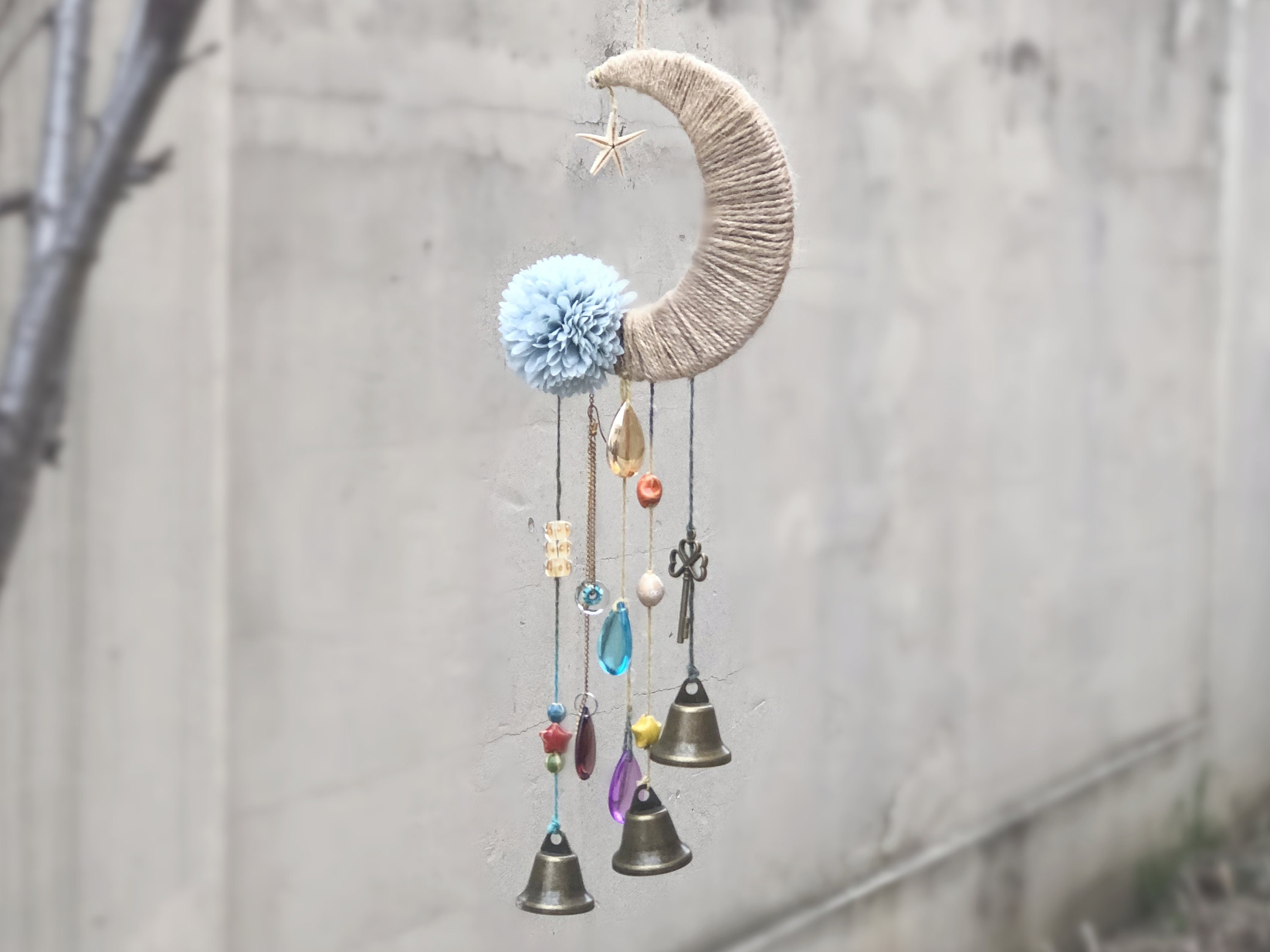 Moon Door Hanger, Spiritual Bells, Witch Bells, Door Bells, Protection ...