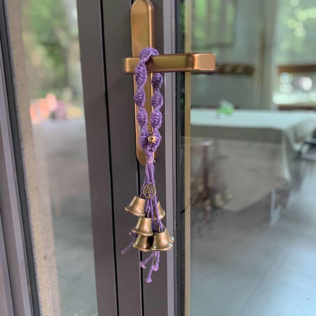 Purple Hanging Witch Bells for Protection, Witch Bells for Protection ...