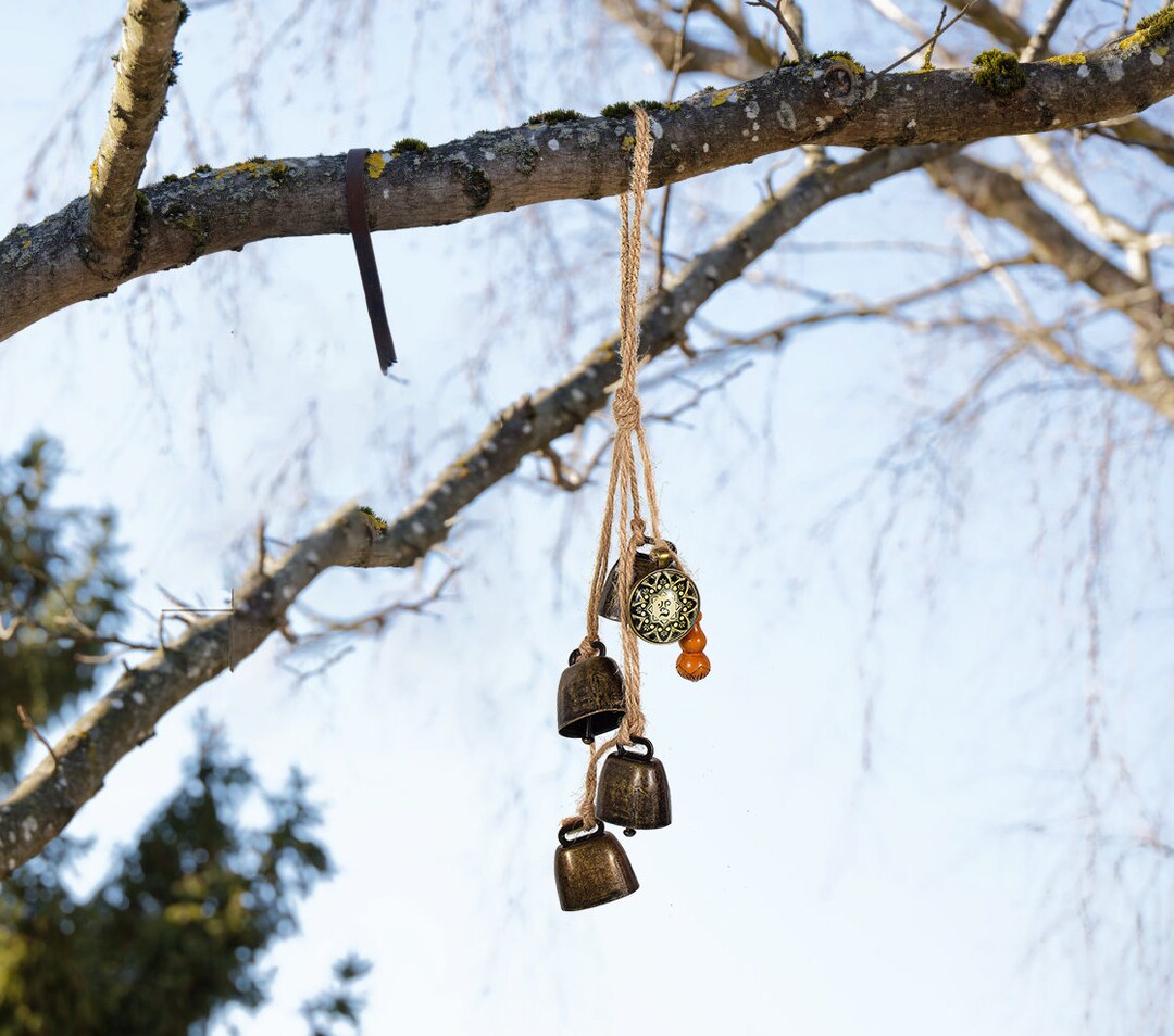 Pagan Bells, Witches Bells, Brass Bells, Witch Decor, Spiritual Ward ...