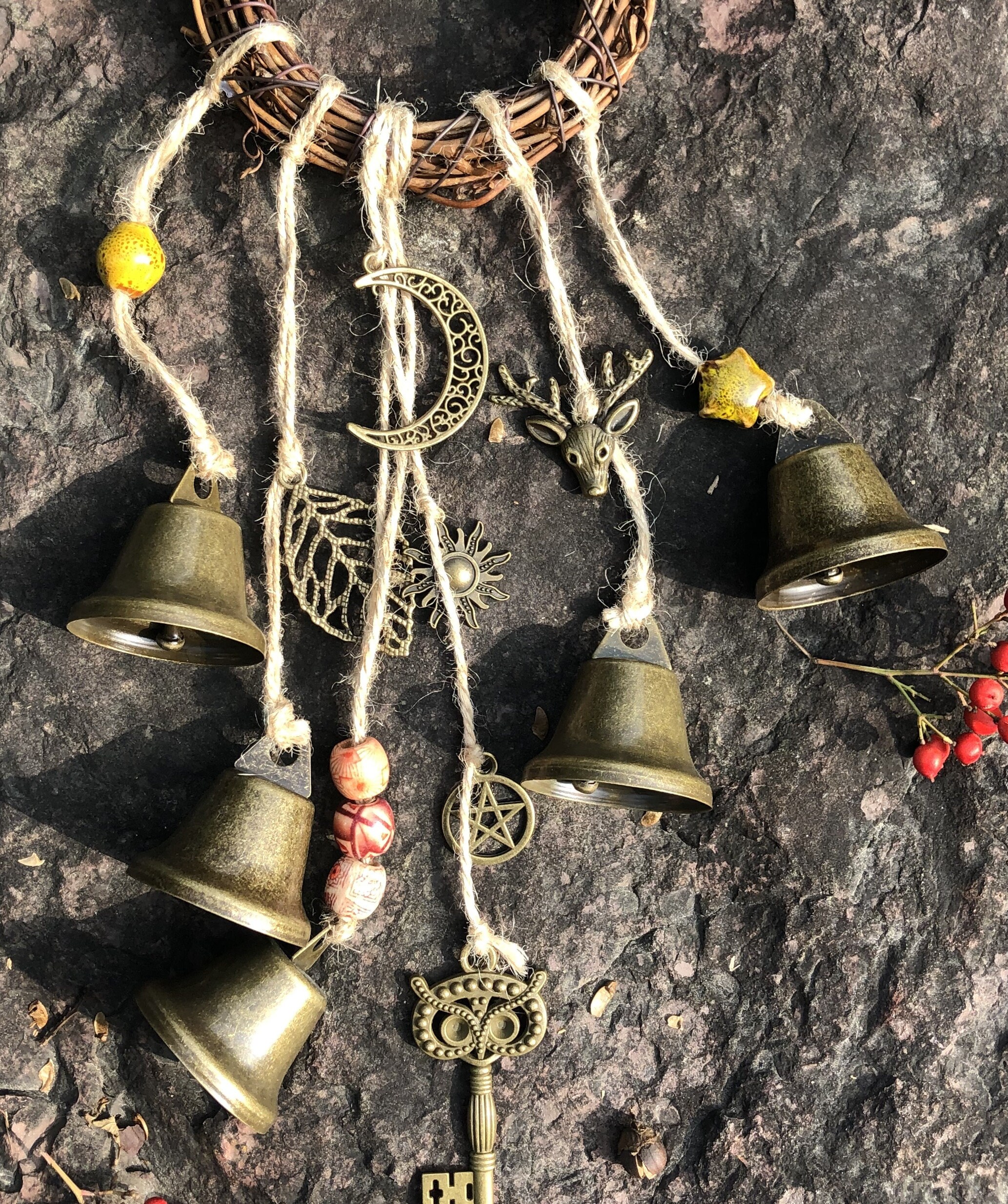 Kitchen Altar Decor, Rustic Bell, Witch Bells, Witchcraft Decor, Gifts ...
