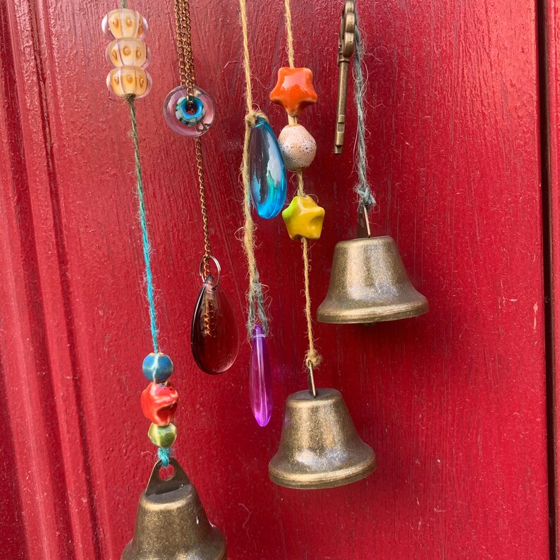 Moon Door Hanger, Spiritual Bells, Witch Bells, Door Bells, Protection ...