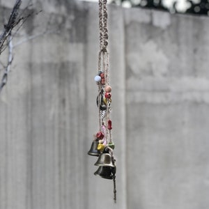 Village Bells on a Rope， Bell Chime， Garden Decor，vintage Brass Bells ...