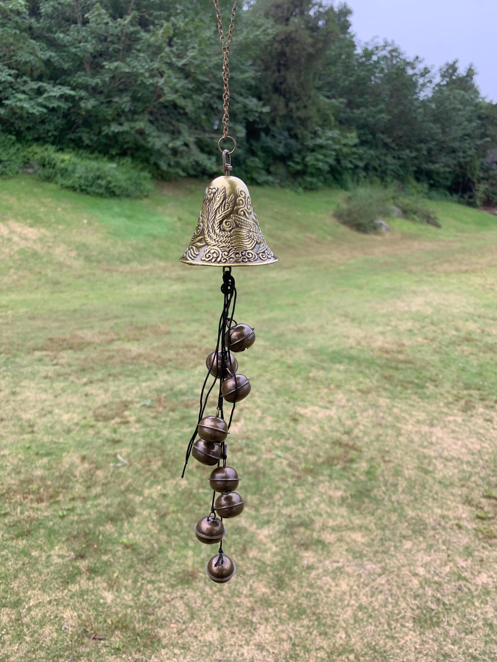 Hanging Bells for Door Protection, Harmony of Dragon and Phoenix Bells ...