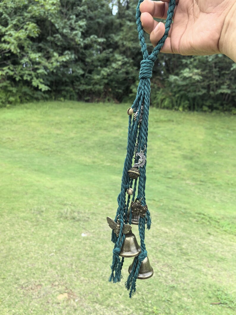 Hanging Woven Bells for Doorknob, Outdoor Bells Hanging Wind Chime ...