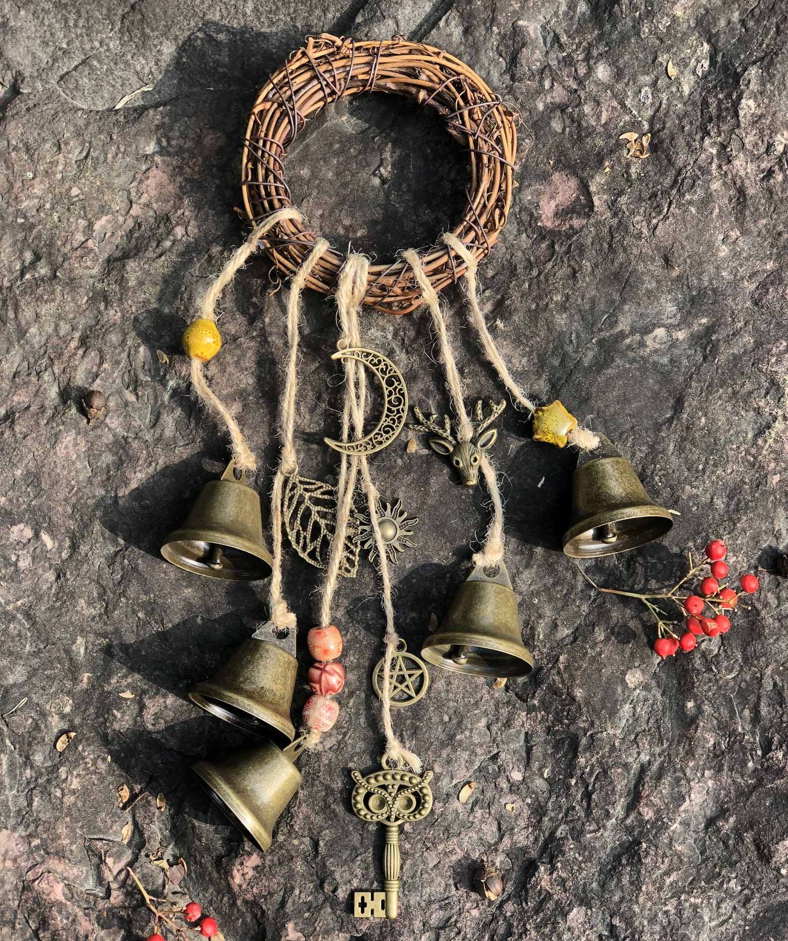 Kitchen Altar Decor, Rustic Bell, Witch Bells, Witchcraft Decor, Gifts ...
