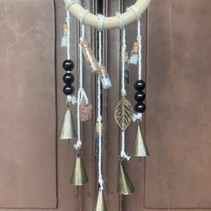Log Color Witch Bell, Witch Bell, Hanging Wind Bell, Log Wreath With ...