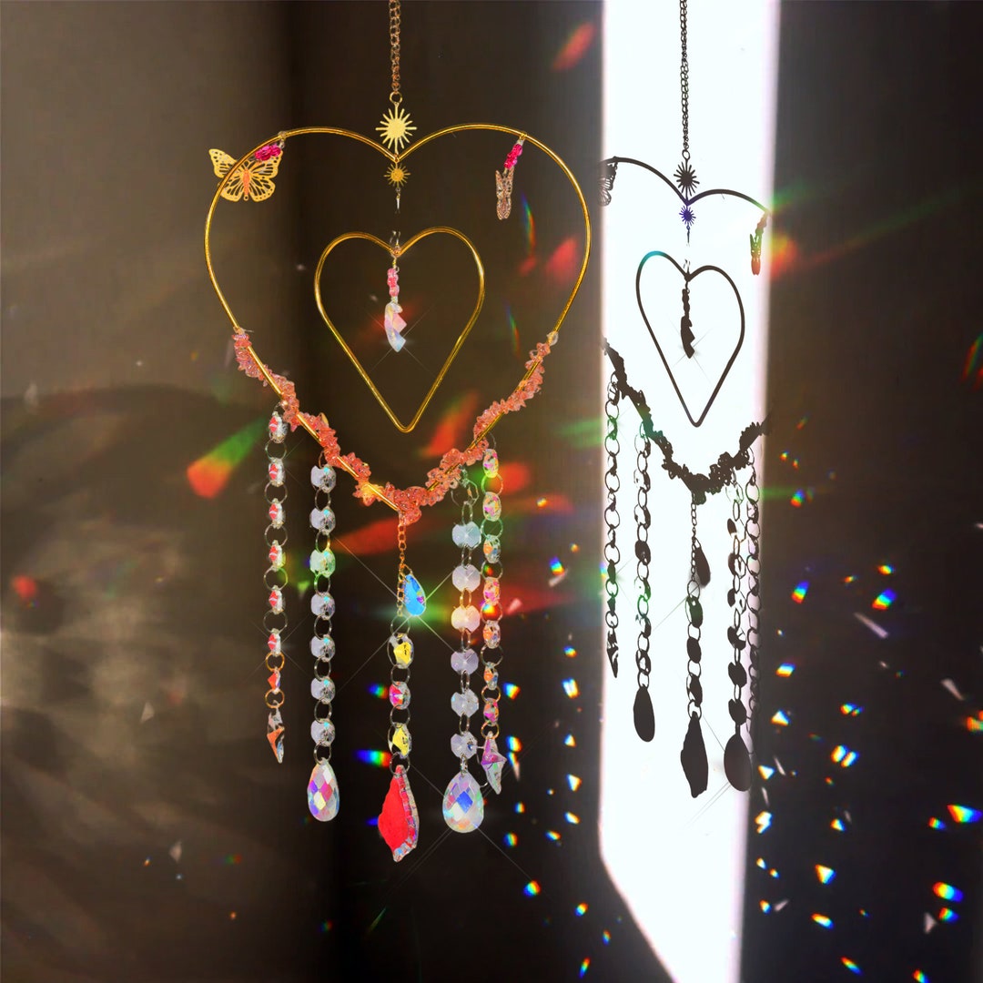 Outdoor Suncatcher, Custom Suncatcher, Heart Sun Catcher, Hanging ...