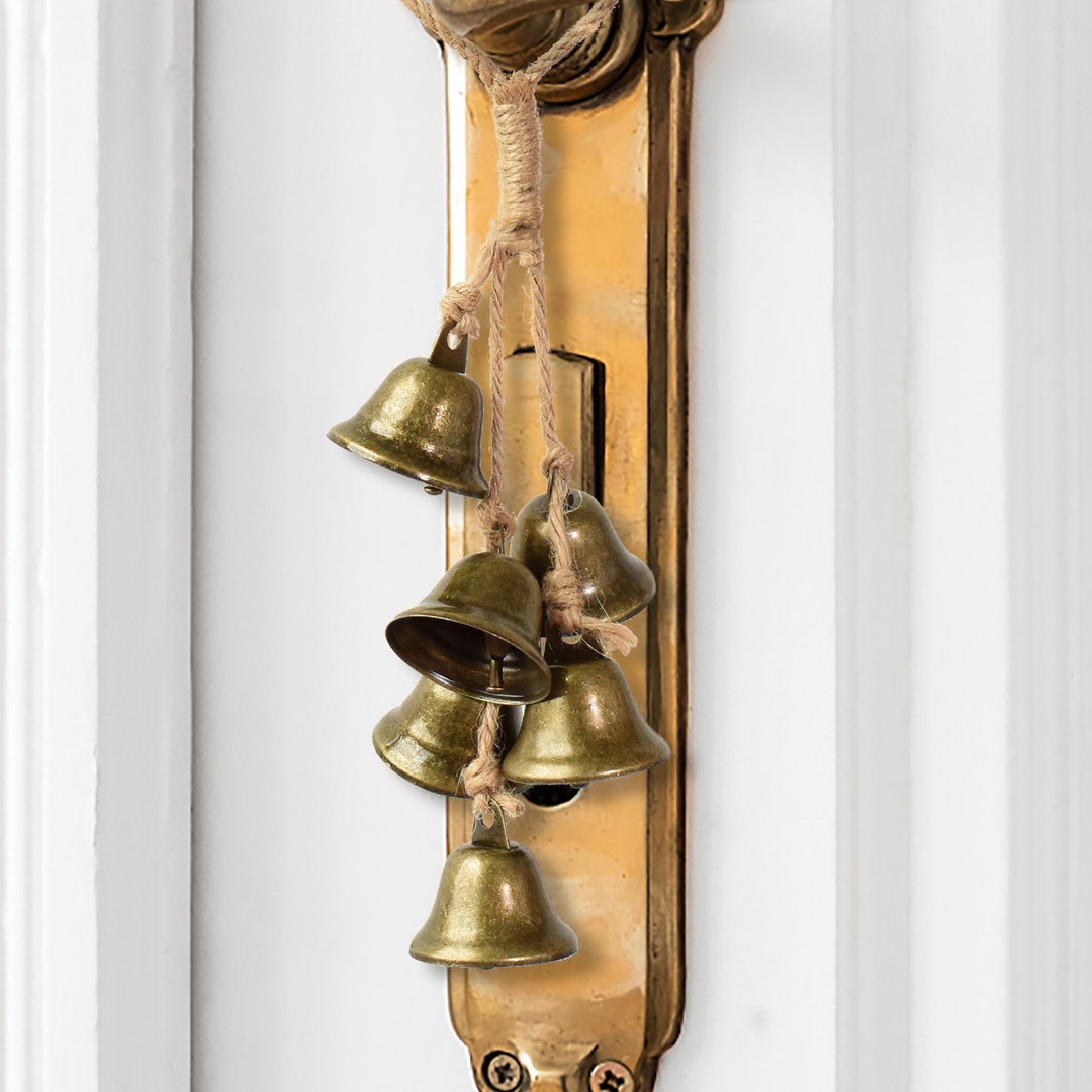 Rustic Bells on Hemp Jute Rope, Witch Home Protection Bells, Witch Gift ...