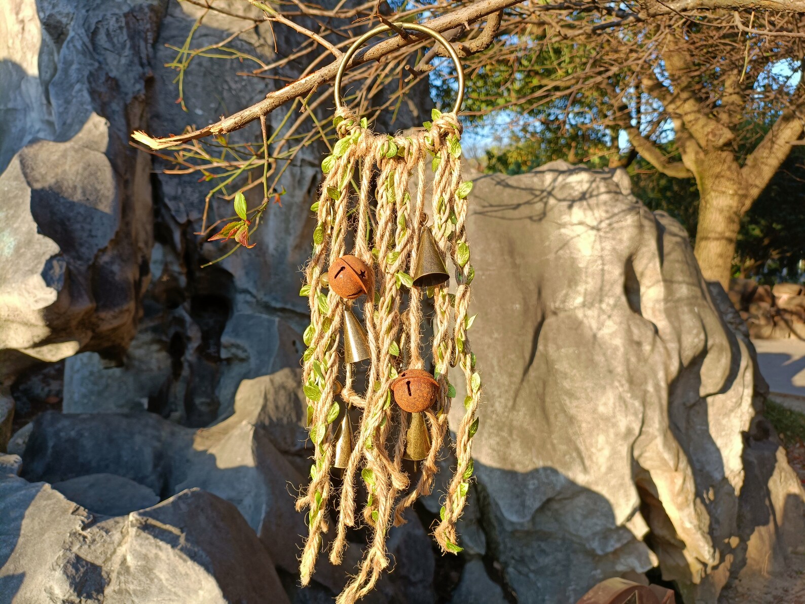 Green Witch Bells, Hanging Bells for Door Protection, Wiccan ...