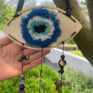Hanging Wind Bells With Evil Eyes, Witch Bells for Door Protection ...