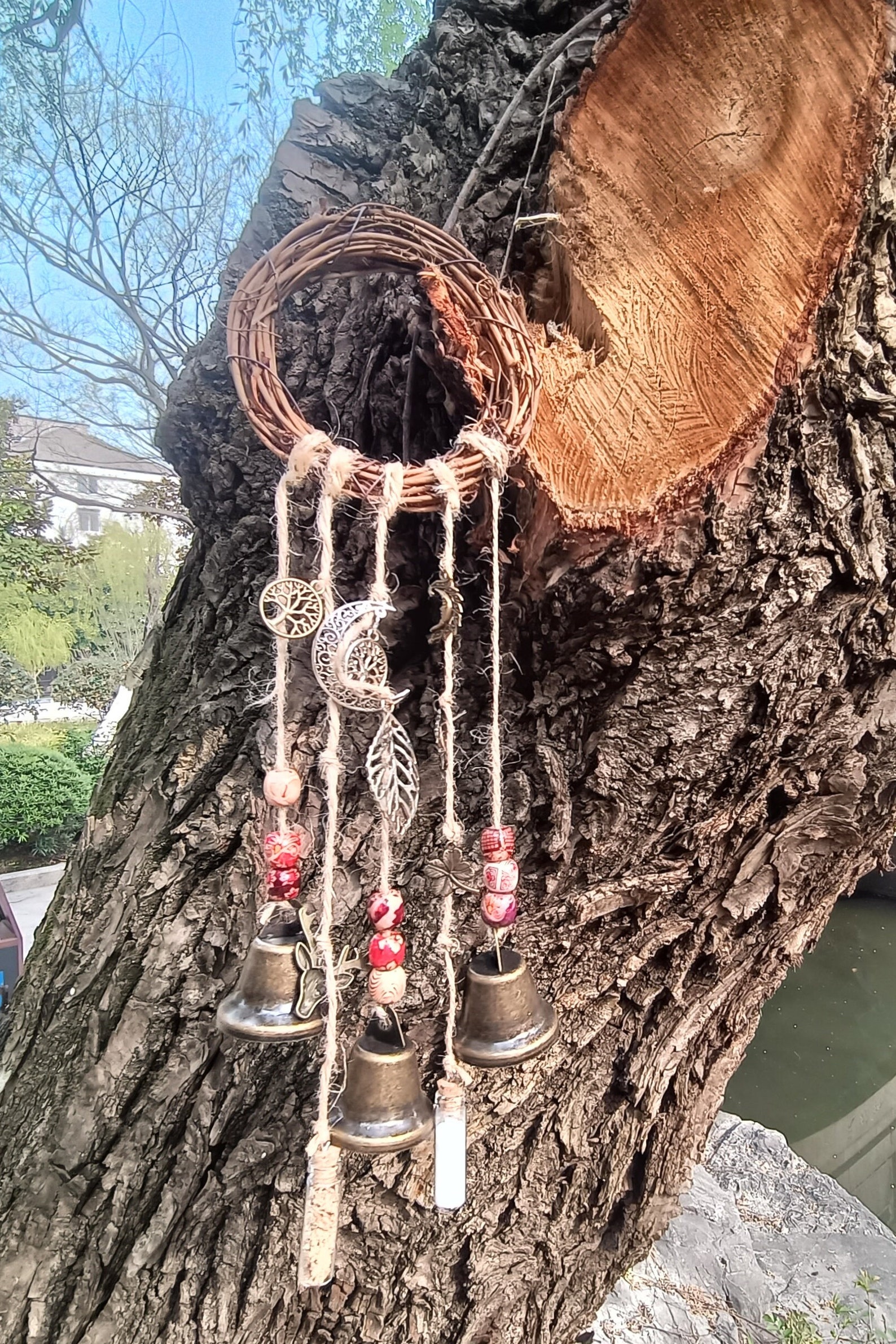 Witch Bells Wreath, Witch Bells for Door, Witch Bells Wind Chime, Door ...