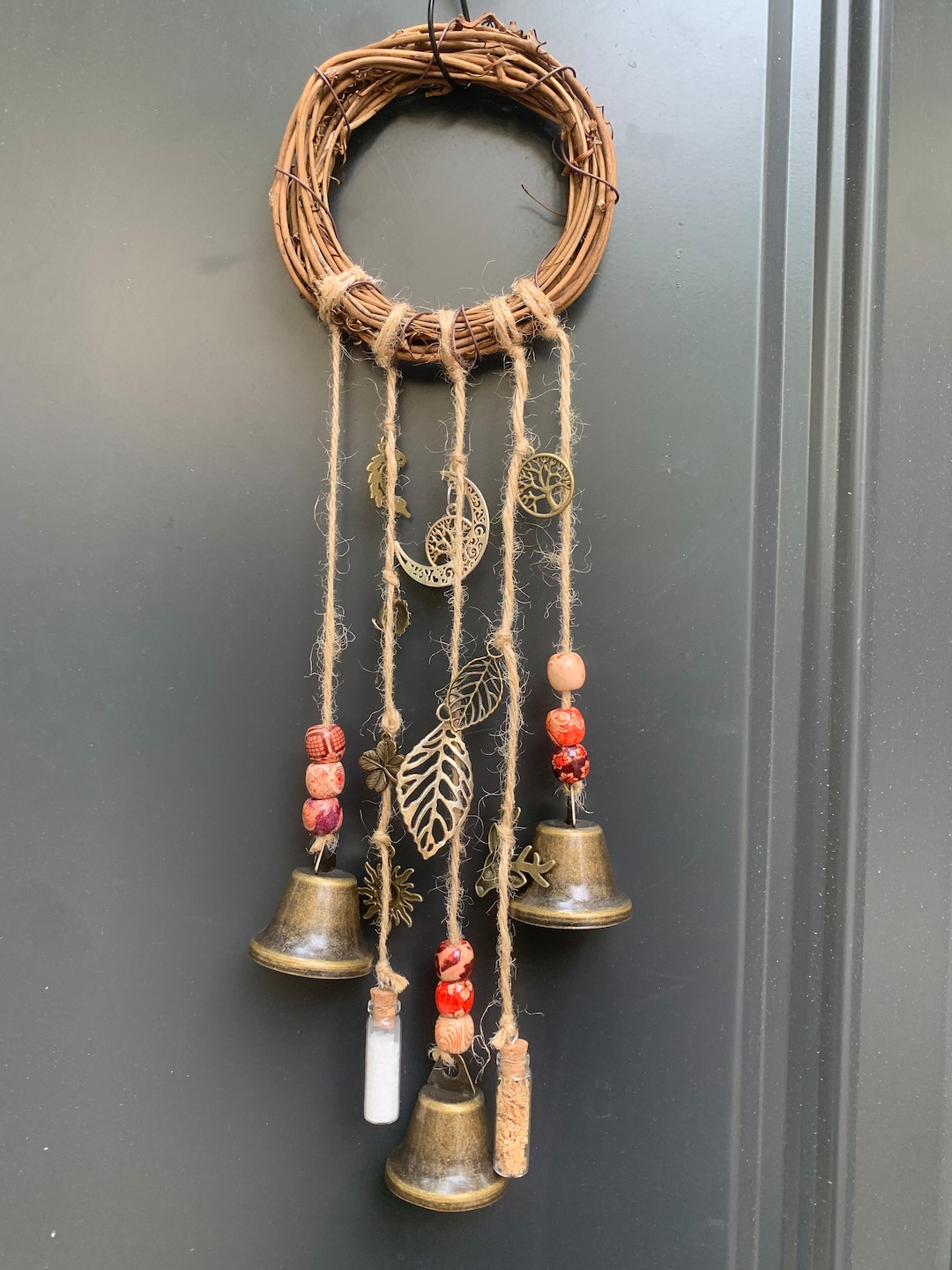 Witch Bells Wreath, Witch Bells for Door, Witch Bells Wind Chime, Door ...