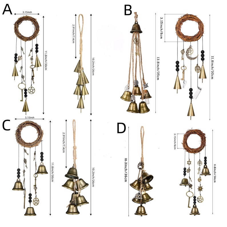 Set of 2 Witch's Bells Door Bells Protection Bells - Etsy