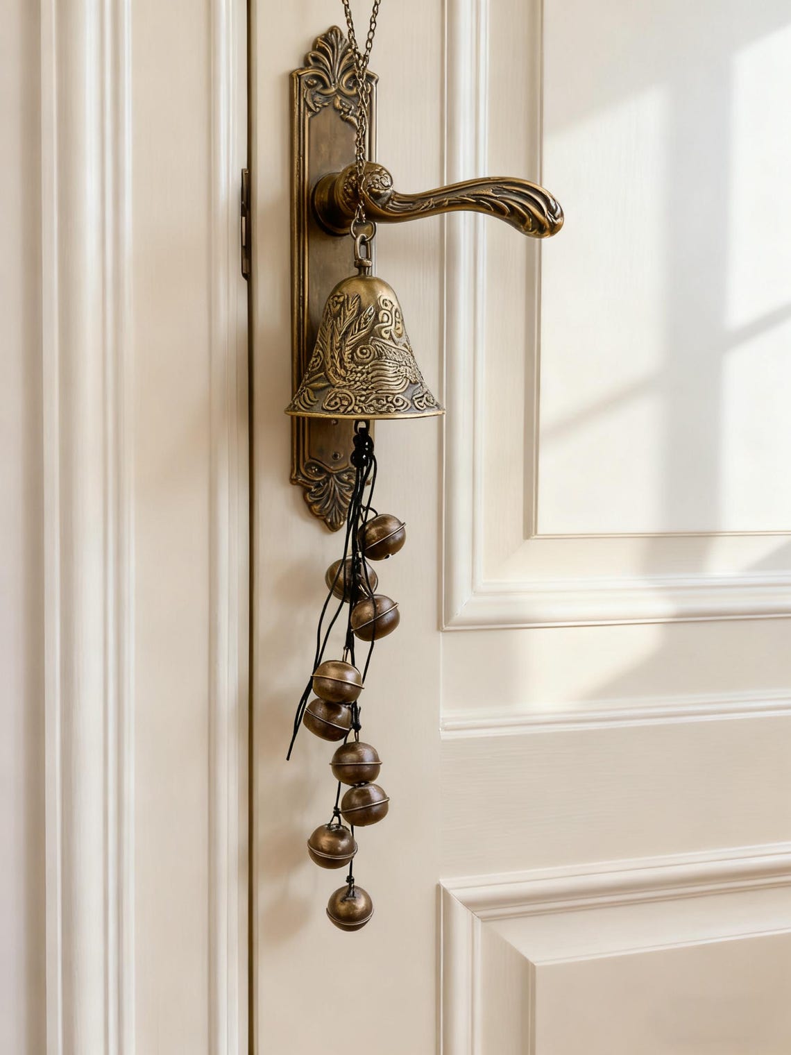 Hanging Bells for Door Protection, Harmony of Dragon and Phoenix Bells ...