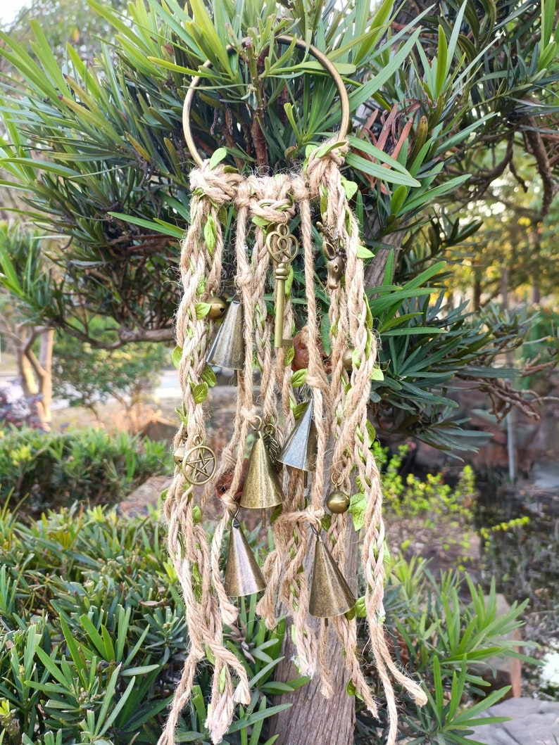 Green Witch Bells Hanging Bells for Door Protection Wiccan - Etsy