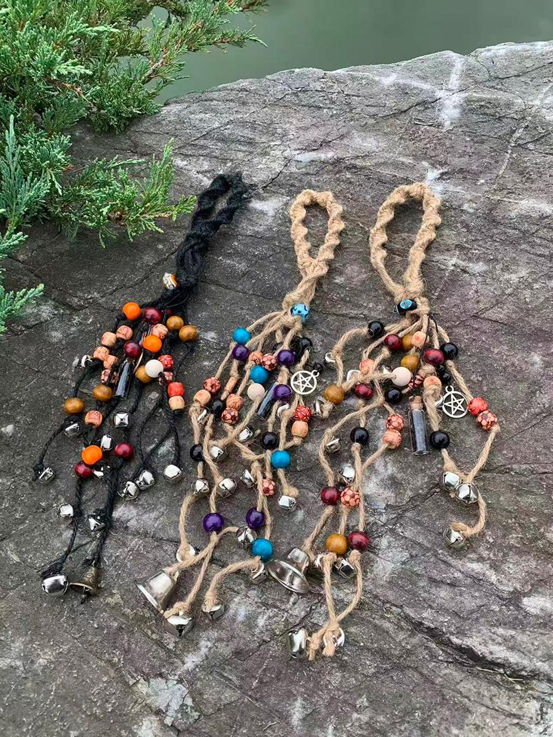 Handmade Witch Bells for Home Protection, Woven Guardian Witch Bell ...