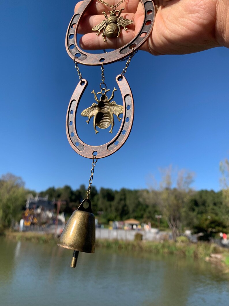 Handmade Bees Horseshoe Witch Bells for Home Protection, Wiccan Yule ...