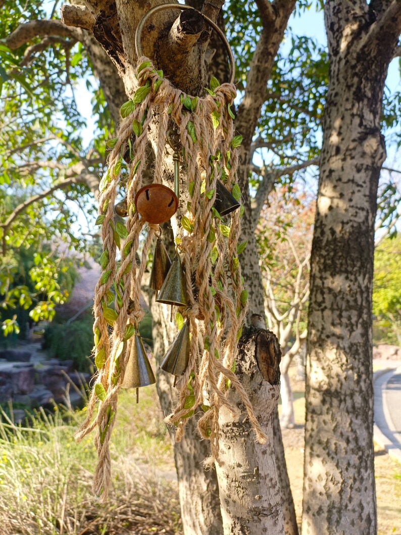 Green Witch Bells, Hanging Bells for Door Protection, Wiccan ...