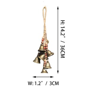 Protection Witch Bells, Doorknob Hanger, Celtic Door Bells, 6 Brass ...