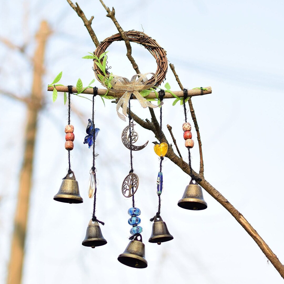 Witch Bells With Bow Tie, Protection Amulet for Wiccan and Traditional ...