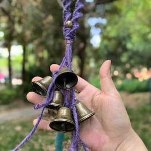 Purple Hanging Witch Bells for Protection, Witch Bells for Protection ...