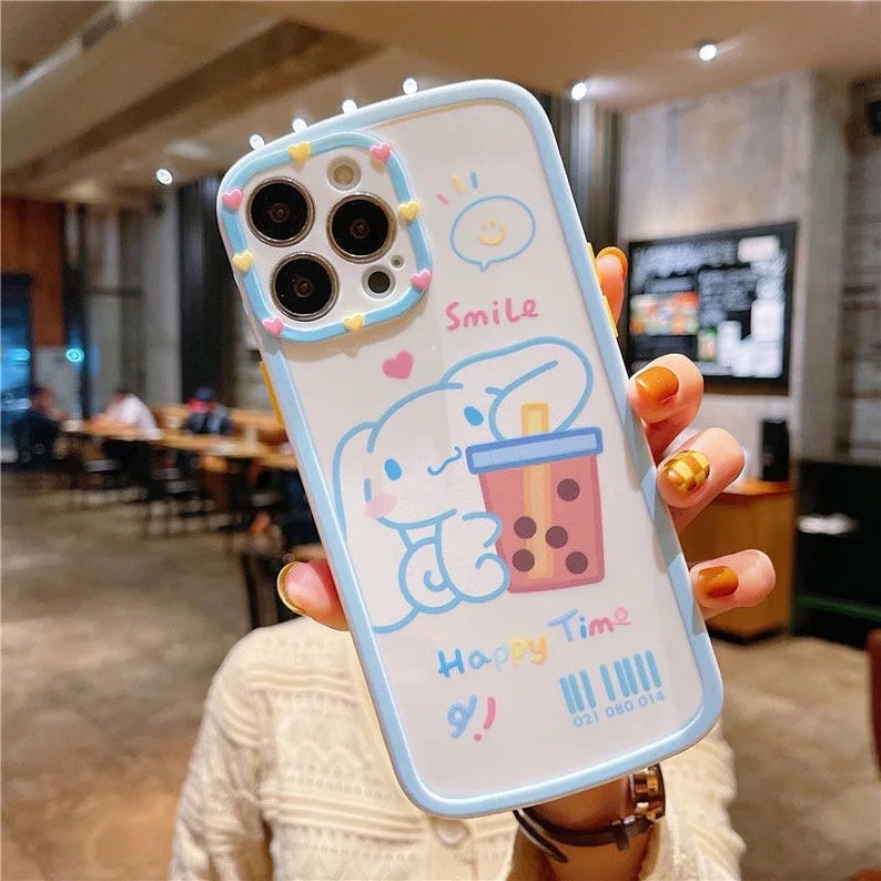 Cinnamoroll With Boba Milk Tea Phone Case Cute Phone Case - Etsy Australia