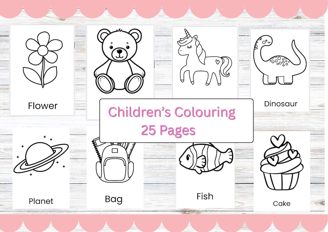25 Colouring Pages, Pre-school, Nursery, Reception, - Etsy