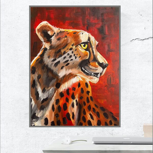 Cheetah Painting - Etsy