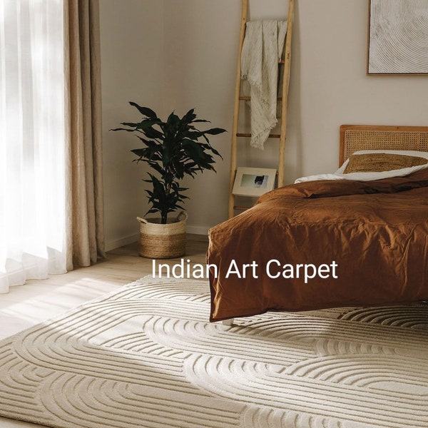 Ivory Hand Tufted Rug - Etsy