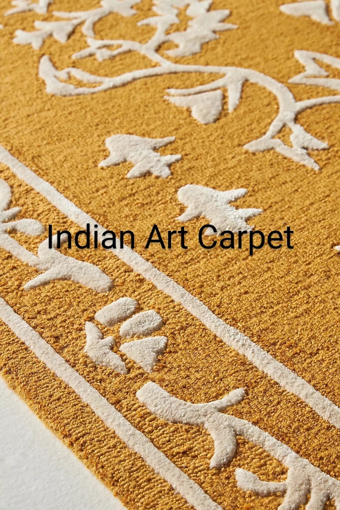 YELLOW COLOR CLASSIC Rug / Aesthetic Carpet / Handtufted - Etsy