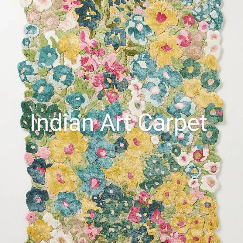 Floral Tufted Rug - Etsy