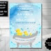 Editable Rubber Ducky Splish Splash in a Bathtub With Bubbles Template ...