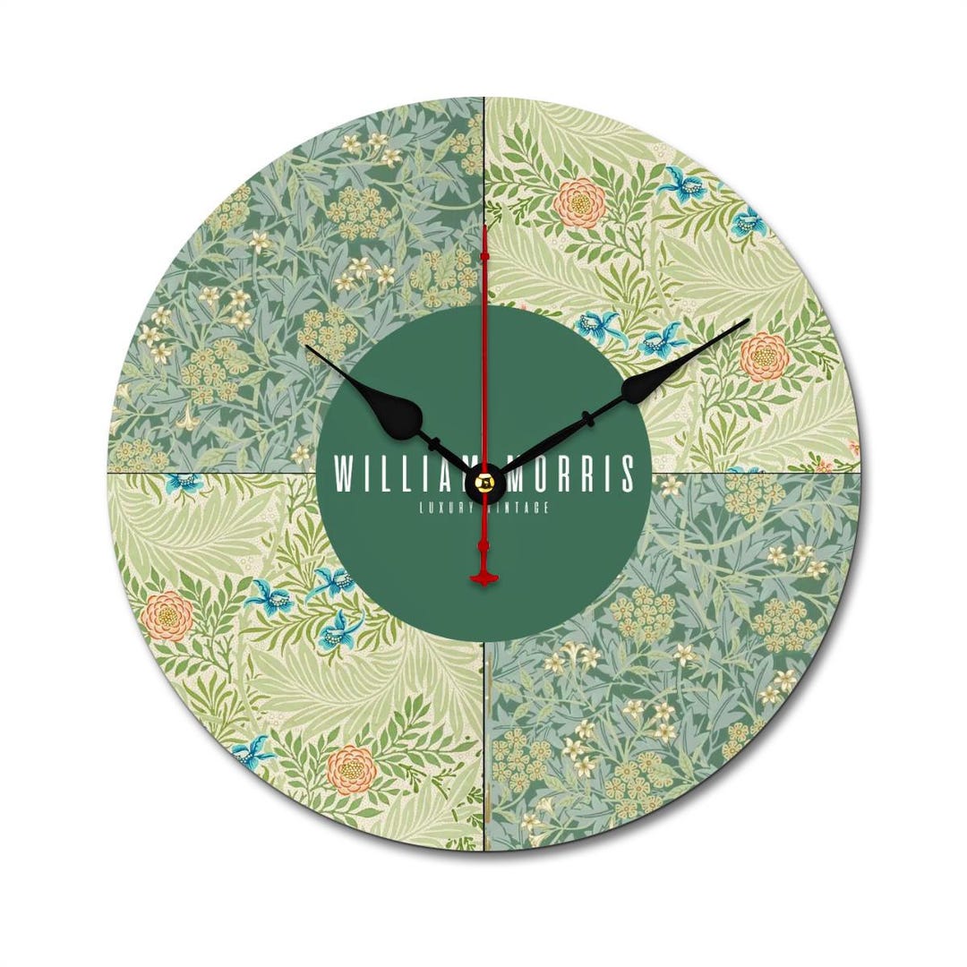 Vintage Design Wooden Wall Clocks by William Morris - Etsy UK