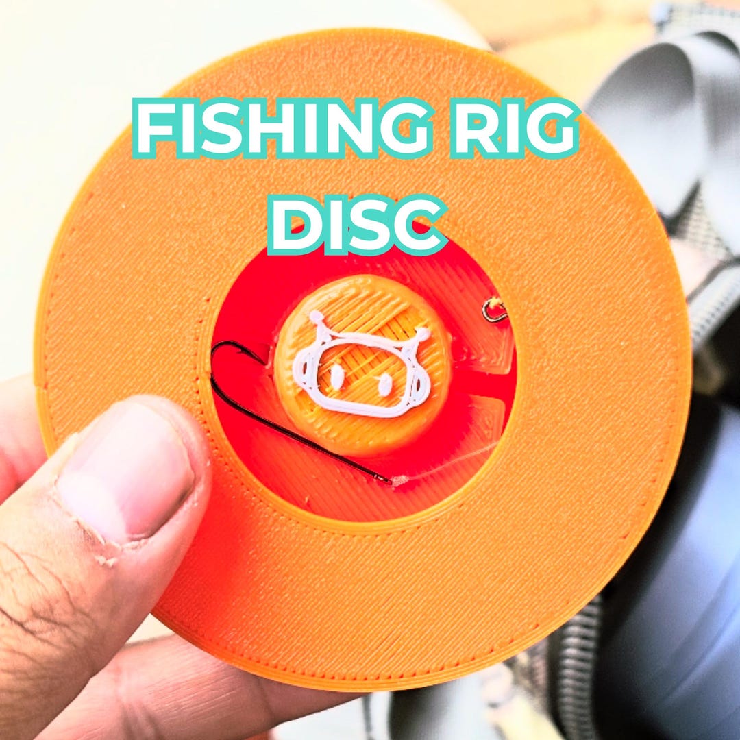 Compact Fishing Rig Storage Spool– 3D Printed Leader Holder With Winder ...