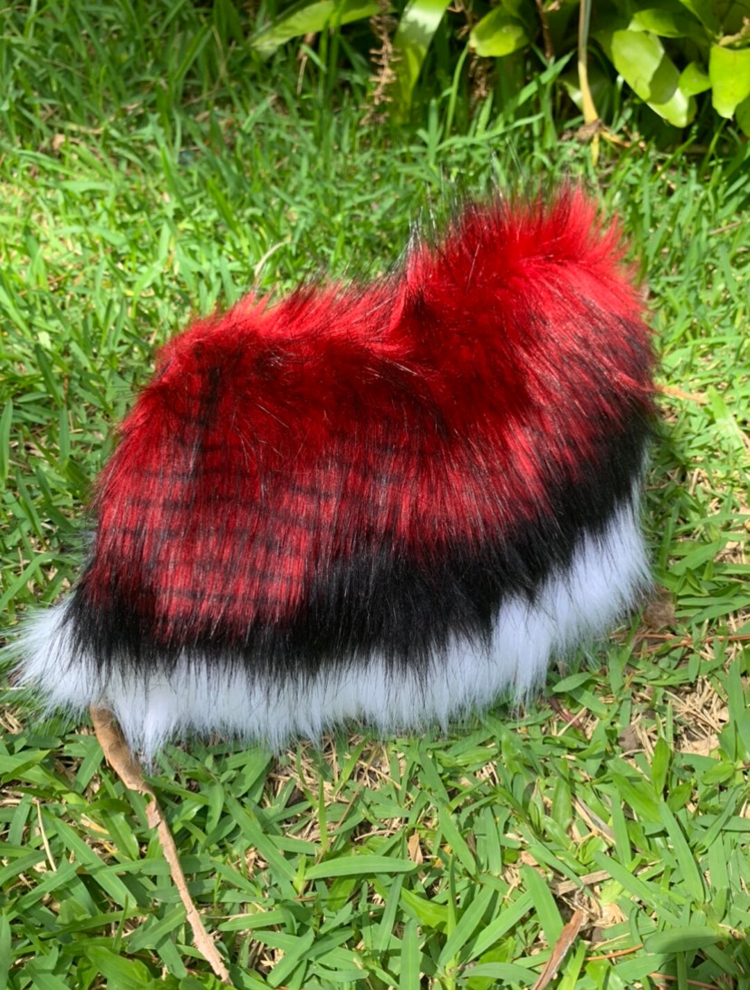Red Black and White Fursuit Nub Tail - Etsy