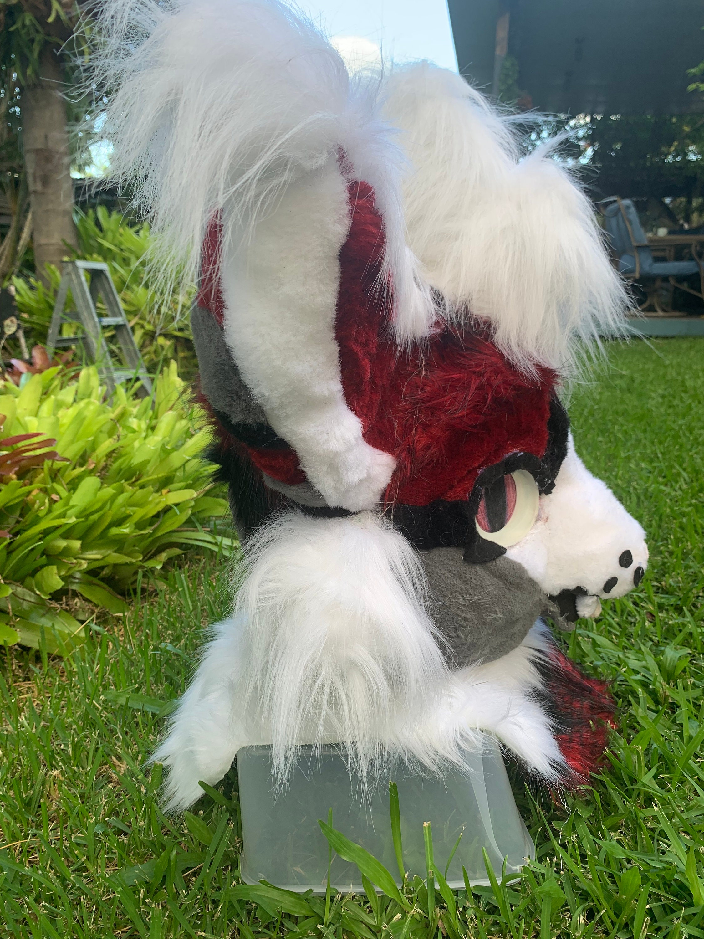 Feline/cat Fursuit Head and Tail Pre-made Red, Black, Grey, White - Etsy