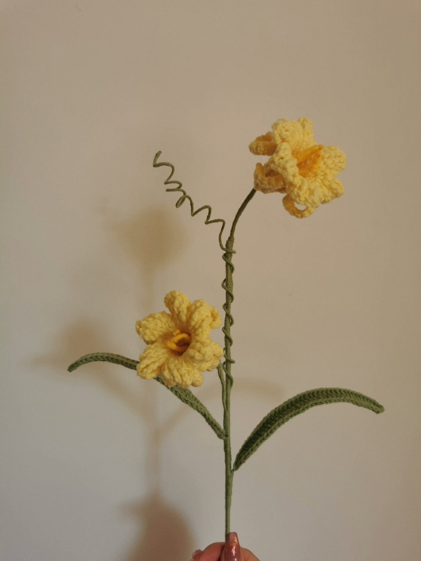 Crochet Peruvian Daffodils Bouquet Beautiful Room Decor Knitted Flowers ...