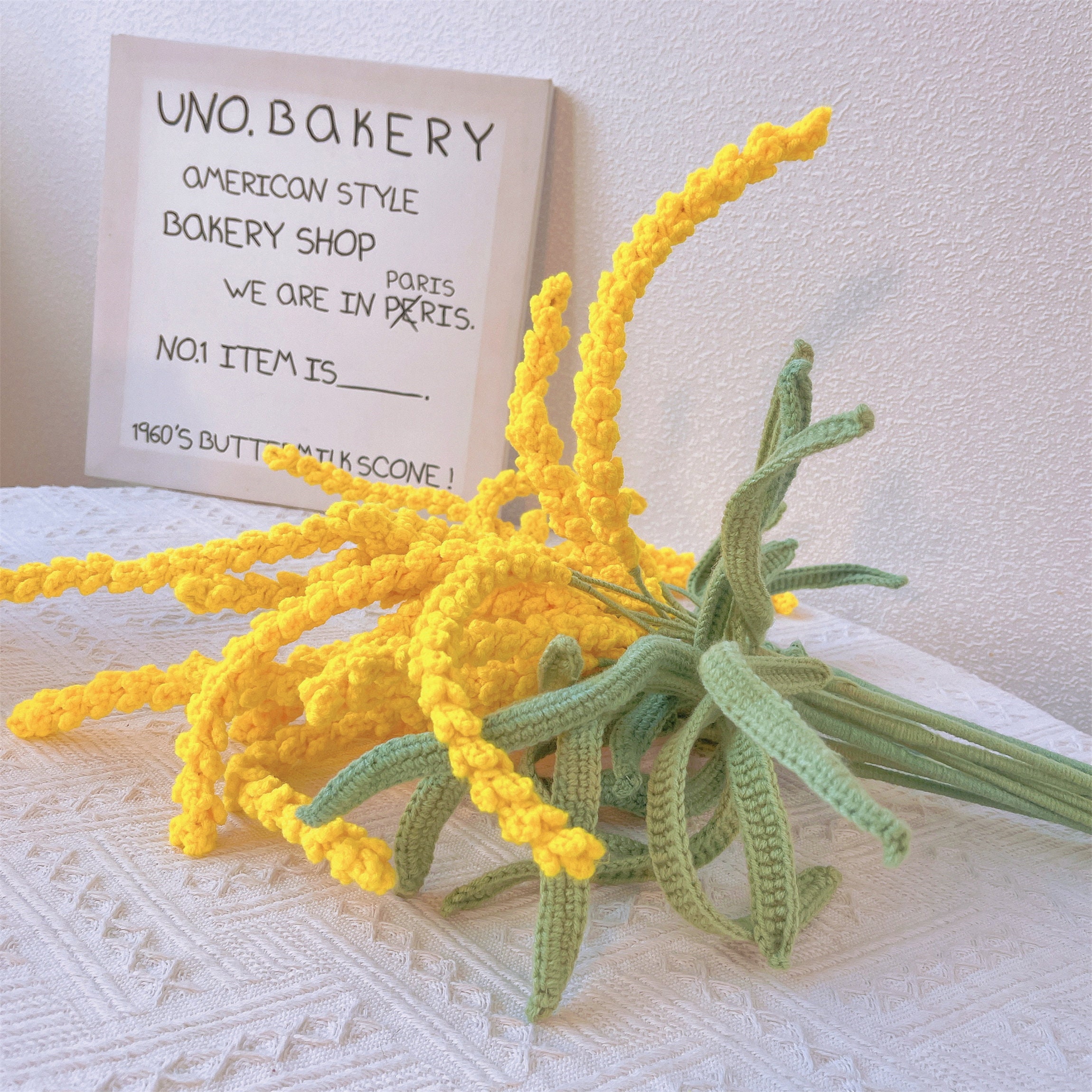 Crochet Barley Ears Bouquet Beautiful Room Decor Knitted Flowers - Etsy