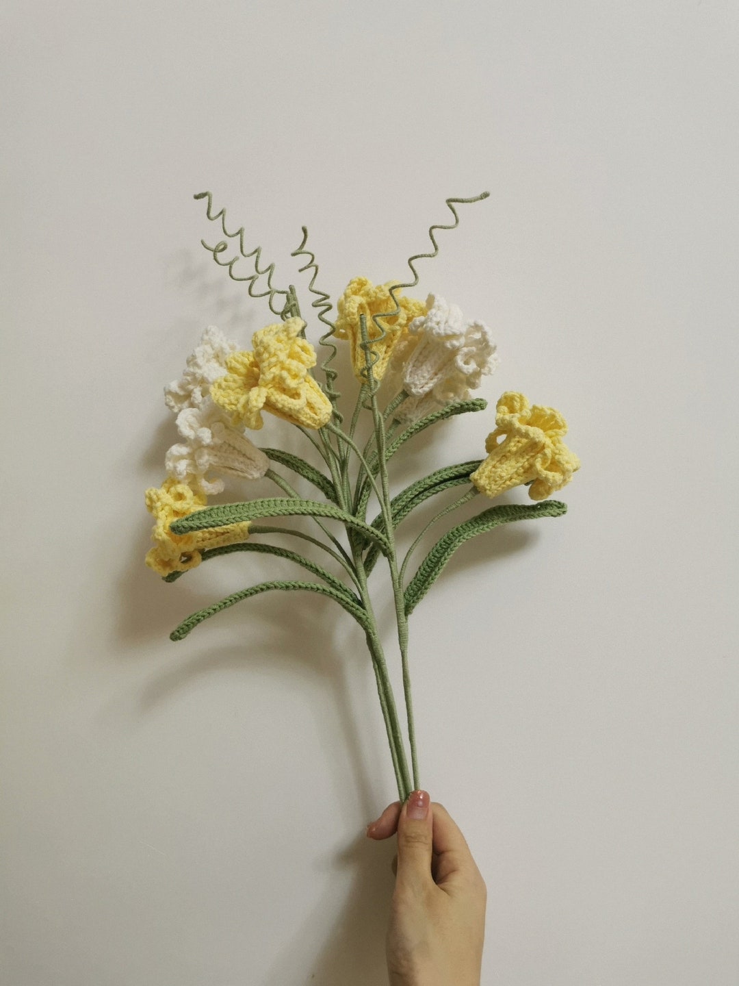 Crochet Peruvian Daffodils Bouquet Beautiful Room Decor Knitted Flowers ...