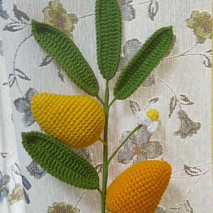 Crochet Mango Flower Bouquet Beautiful Room Decor Knitted Flowers - Etsy