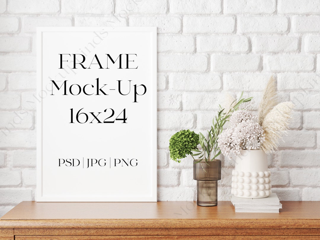 Portrait 16x24 Frame Mockup Set 2:3 Frame Mockup Photoshop - Etsy