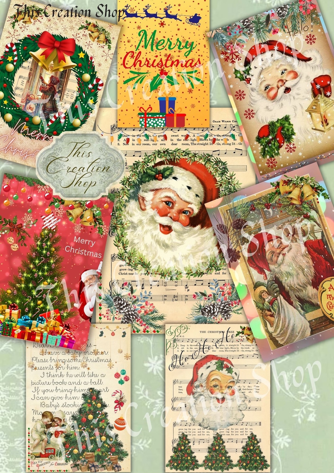 Christmas Digital Download, Printable Christmas Journal Pages ...