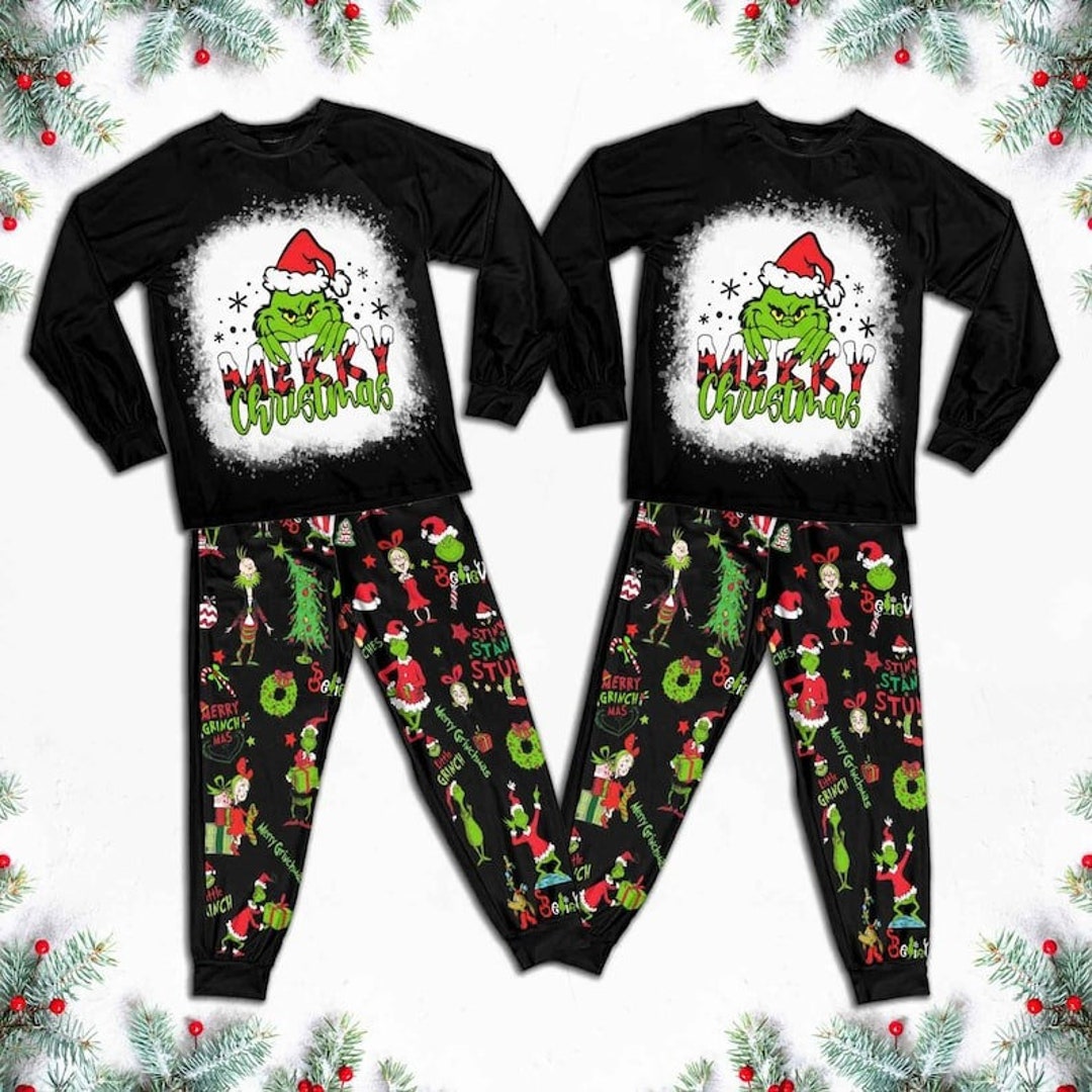 The Grinch Christmas Women Pajama Set Family Christmas - Etsy