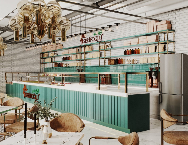 3D Cafe Design 3D Restaurant Design Customize Interior - Etsy