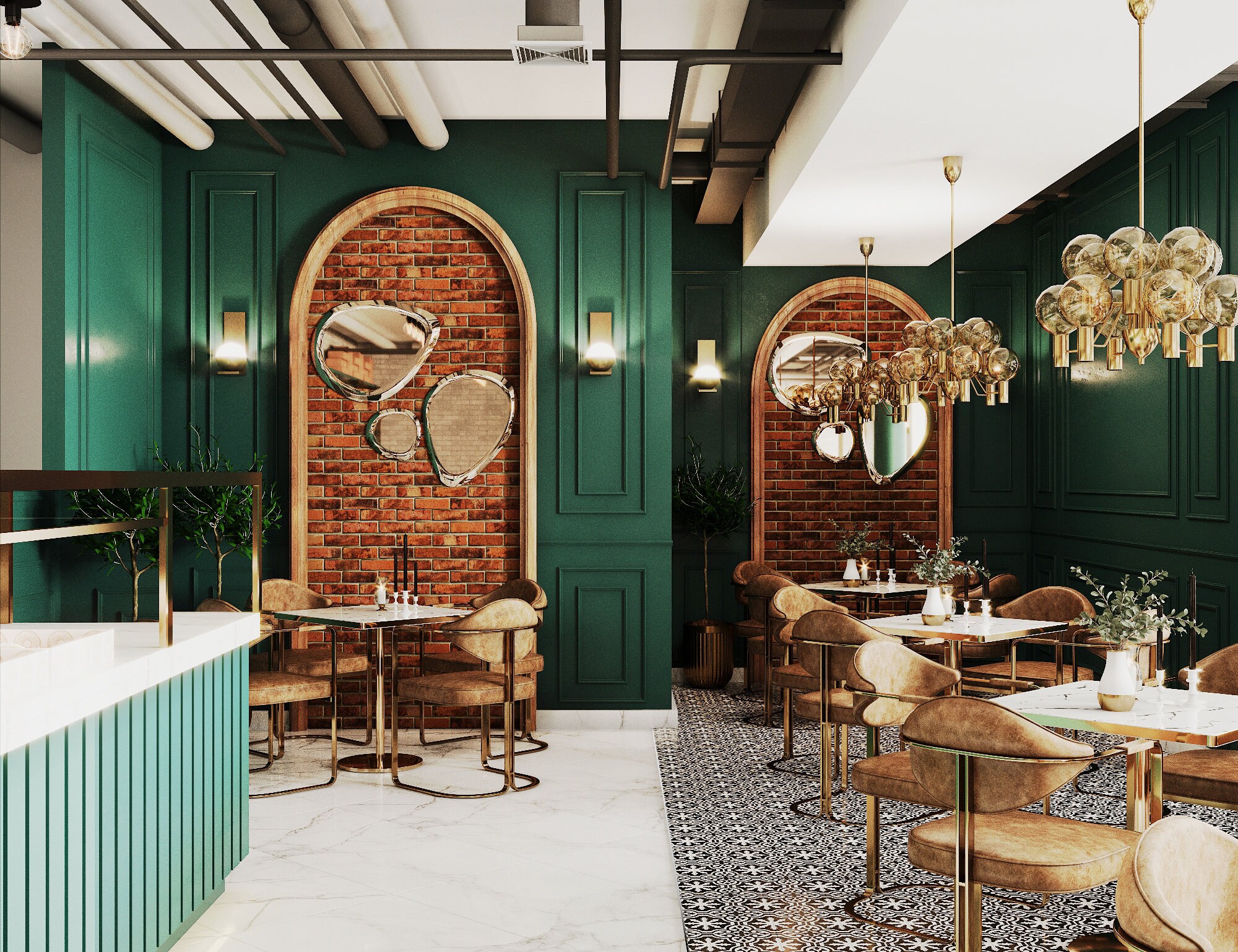 3D Cafe Design, 3D Restaurant Design, Customize Interior Design, 3D ...