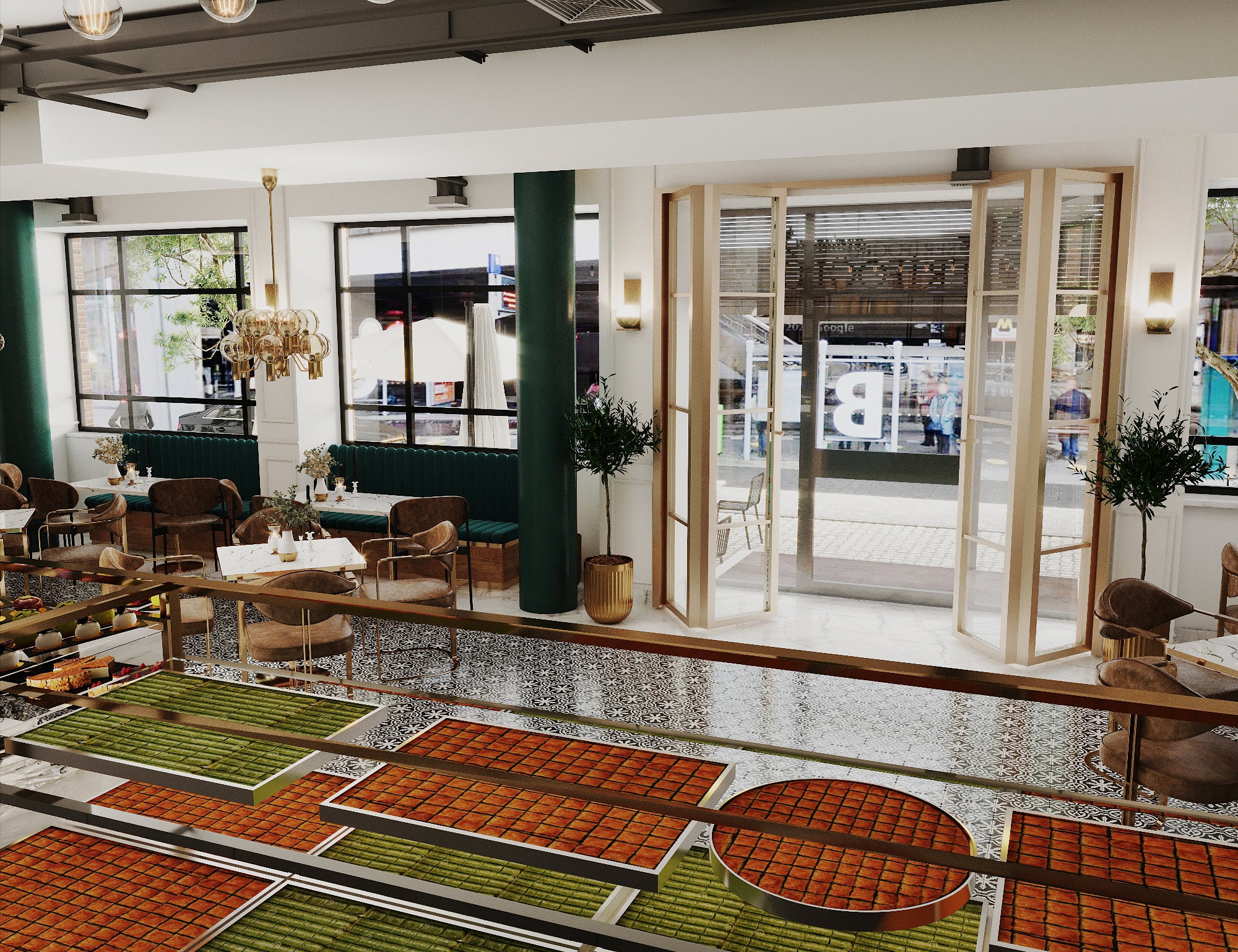 3D Cafe Design, 3D Restaurant Design, Customize Interior Design, 3D ...