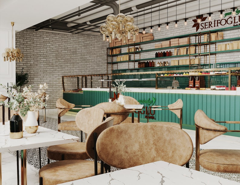 3D Cafe Design, 3D Restaurant Design, Customize Interior Design, 3D ...